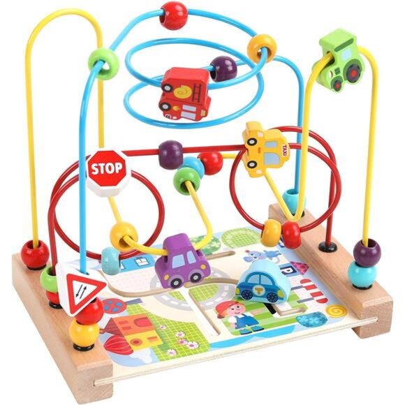 Toys | Wooden Bead Maze Toys For Toddlers Bead Toy Colorful Preschool ...